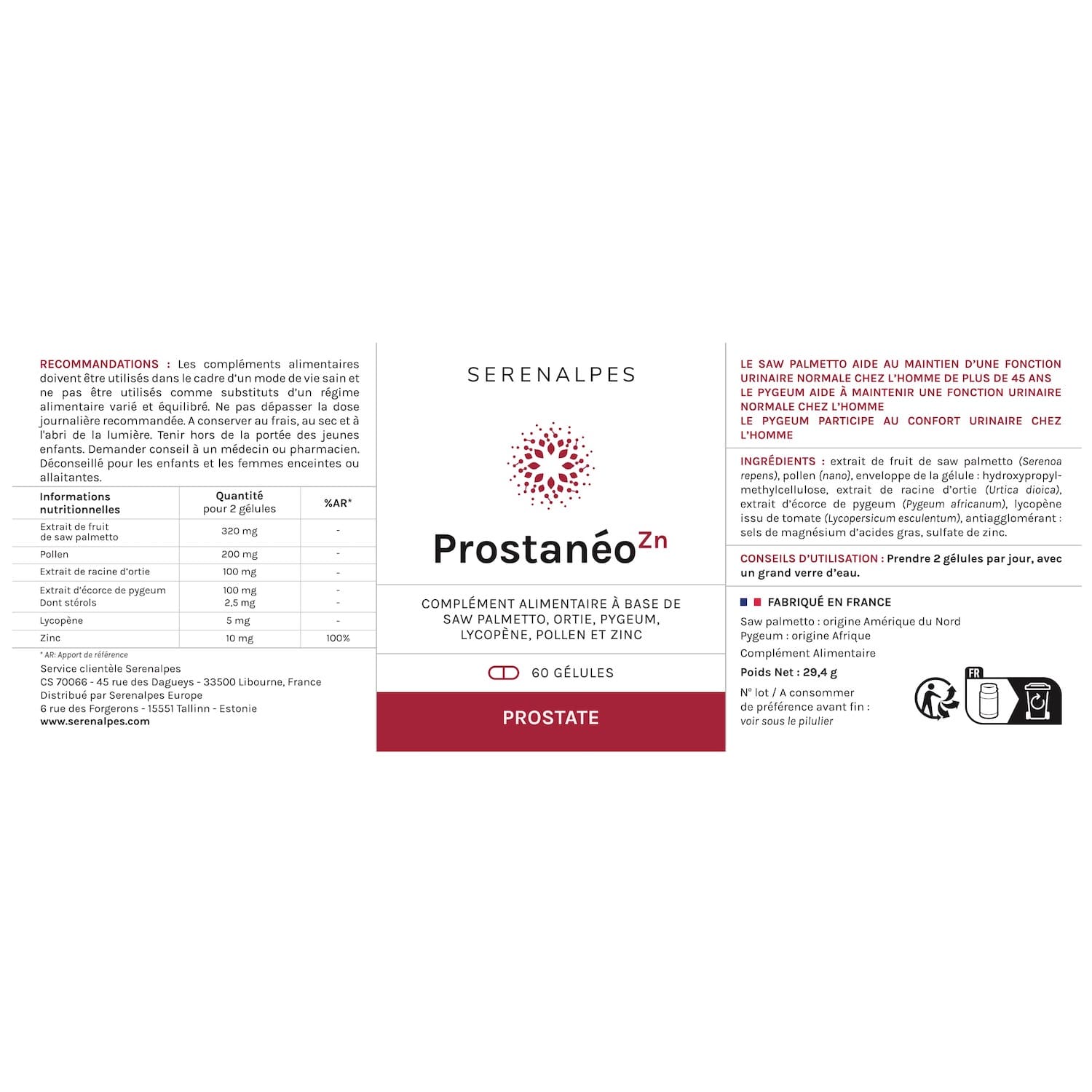 Prostanéo Zn pour le confort urinaire et de la prostate